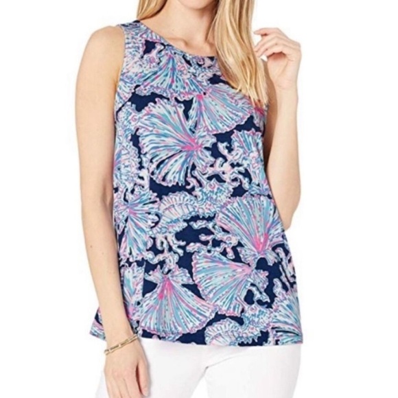 Lilly Pulitzer | Tops | Lilly Pulitzer Kristen Tank Deep Sea Navy ...